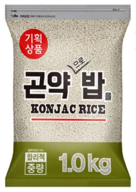 Konjac Rice - 1kg - Made in Korea - 20% Konjac, 80% Tapioca, Food ...