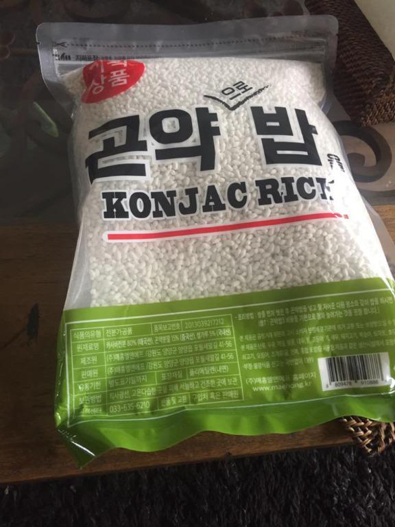 Konjac Rice - 1kg - Made in Korea - 20% Konjac, 80% Tapioca, Food ...