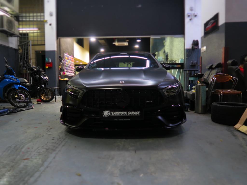 Mercedes A45S Satin Black Full Wrap, Everything Else on Carousell
