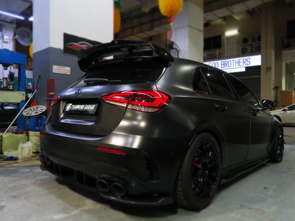 Mercedes A45S Satin Black Full Wrap, Everything Else on Carousell