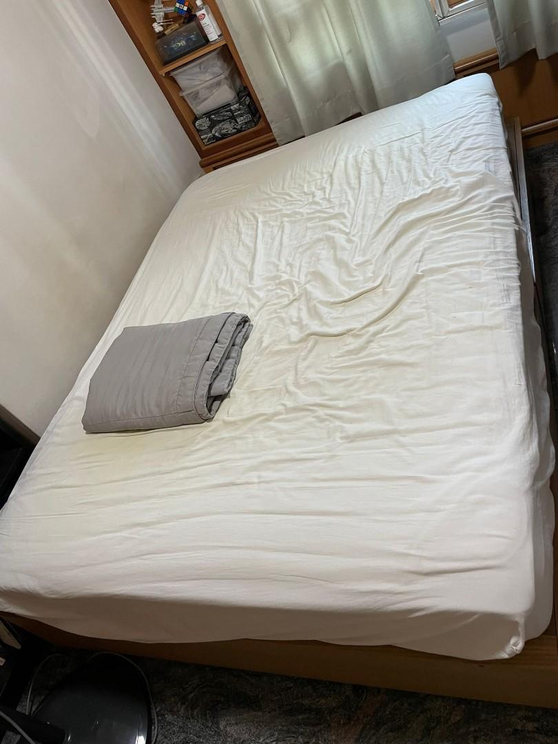 Muji Double Bed with Mattress, Furniture & Home Living, Furniture, Bed ...