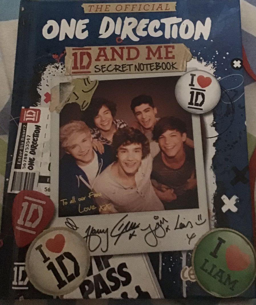 One Direction Secret Notebook with sticker inside, Hobbies & Toys ...