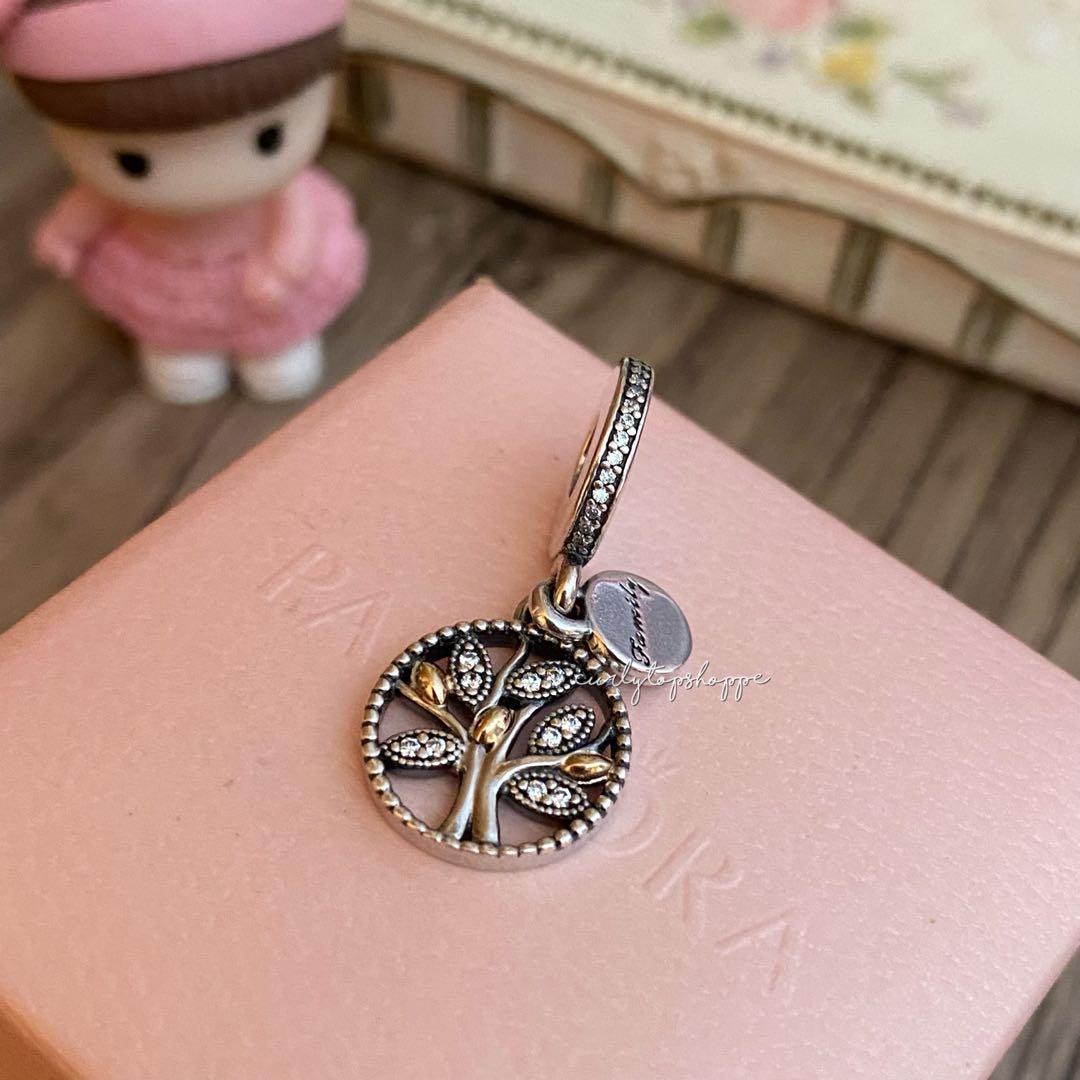 Pandora Two Tone Family Tree Dangle Charm, Women's Fashion, Jewelry ...