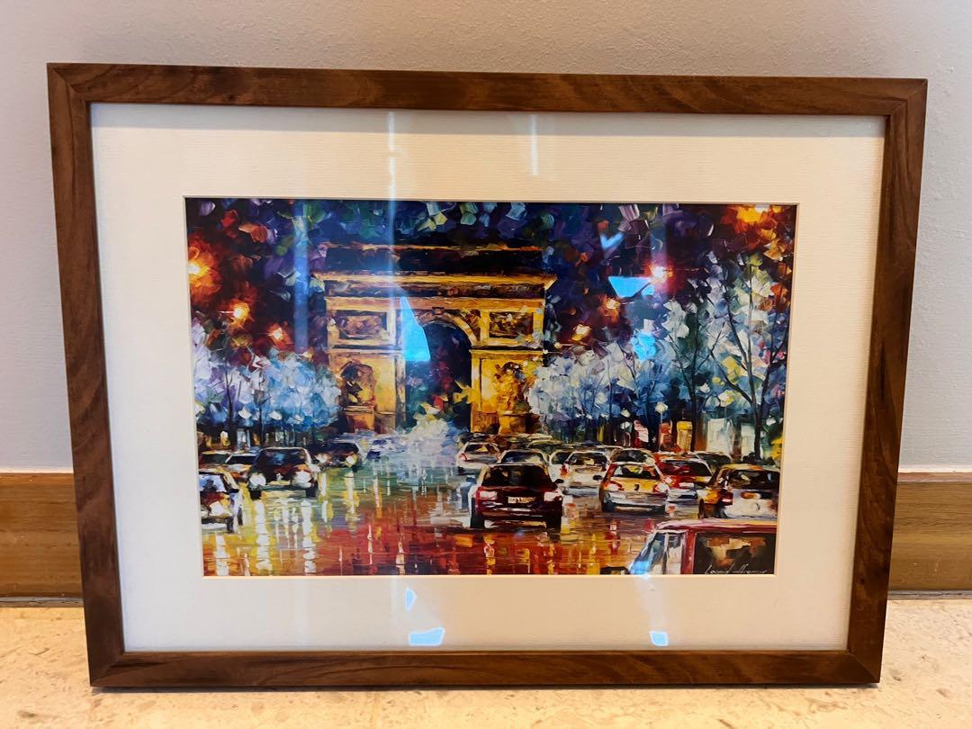 Paris painting (Arc de Triomphe), Furniture & Home Living, Home Decor ...