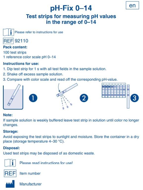 1 BOX MACHEREY-NAGEL(Germany) , MN92110 , PH paper , PH Universal paper ...