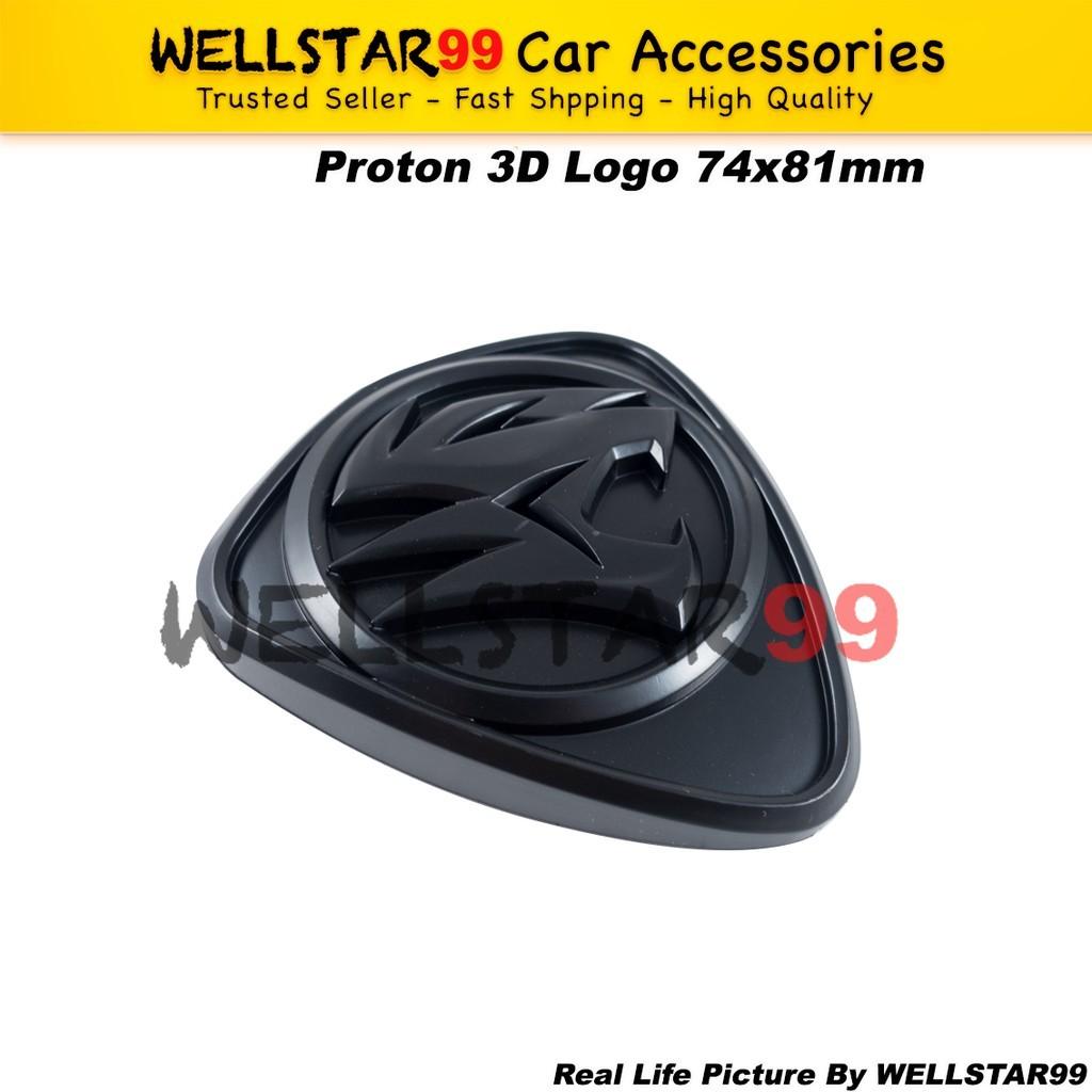Proton 3D Logo Emblem for Proton Gen 2 (Rear)Black 1pc, Auto ...