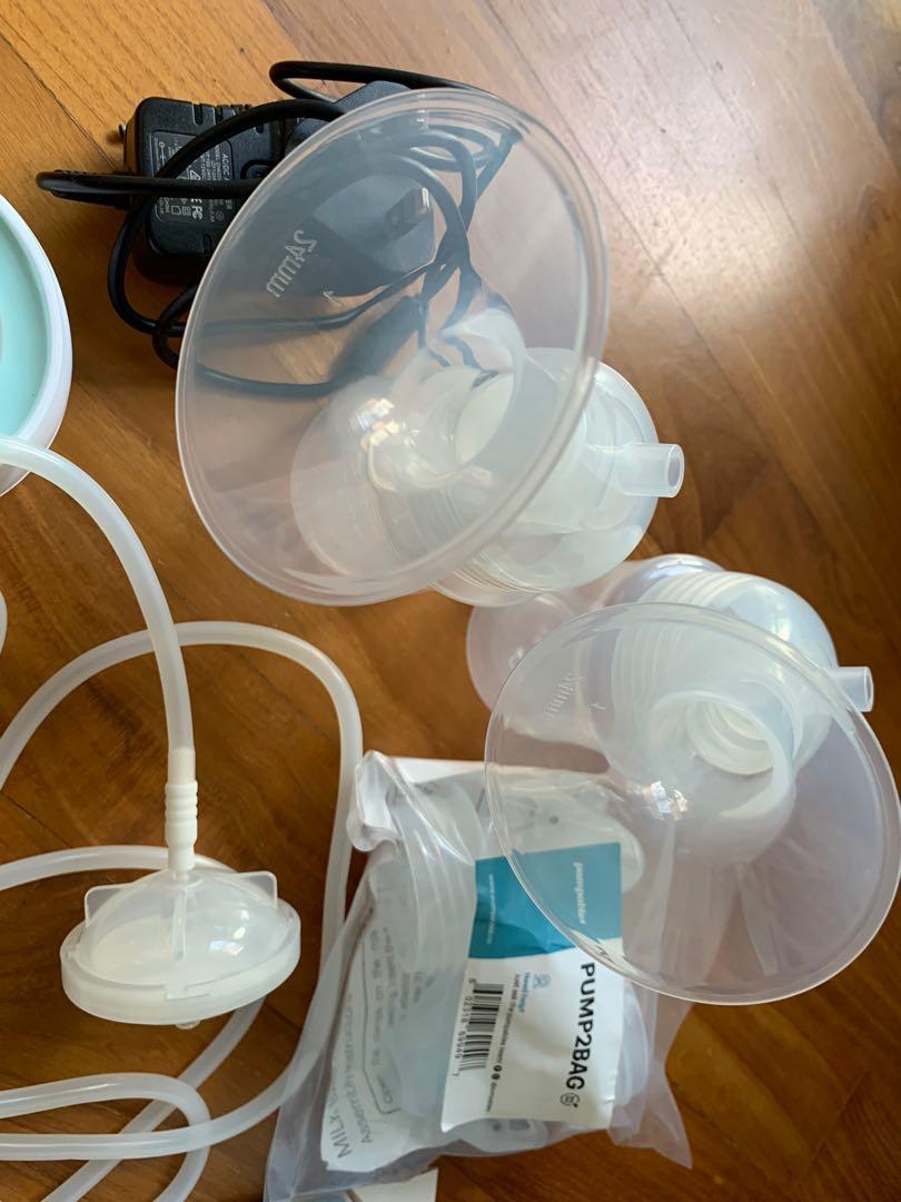 Pumpables handheld breast pump with accessories, Babies & Kids, Nursing ...