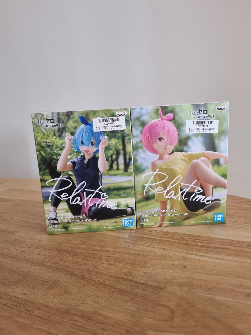 Re:Zero relax time - Rem & Ram training ver, Hobbies & Toys, Toys ...