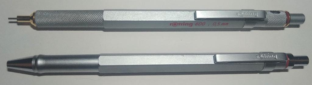 Rotring 600 Silver Twist Mechanical Pencil, 0.5 & Rotring Newton ...