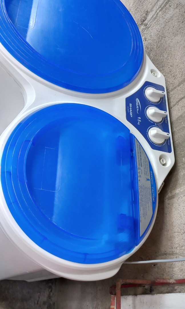 Sharp giga wash twintub 9.5kg, TV & Home Appliances, Washing Machines ...