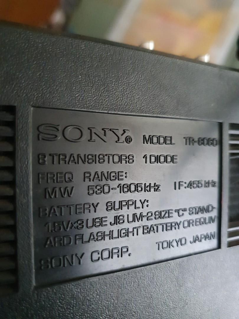 Sony Solid State TR -8060 Portable Radio, Audio, Portable Music Players on Carousell