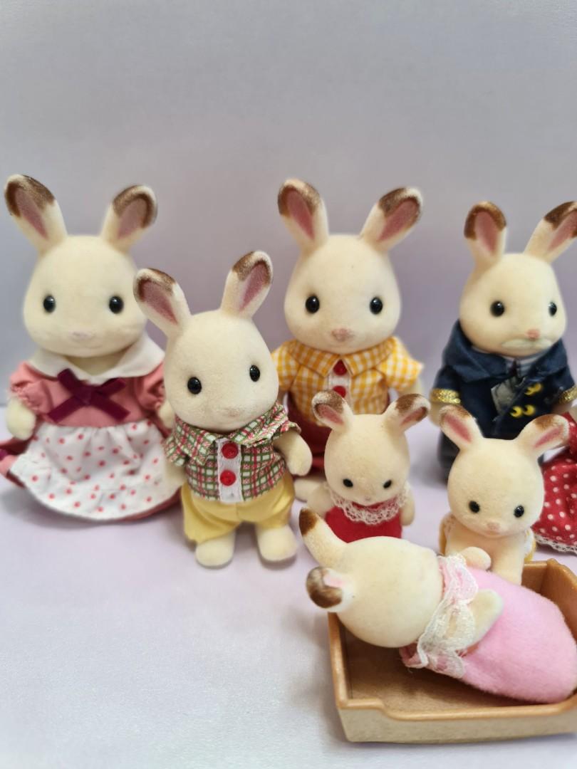 Sylvanian Families Big Rabbit Family with Baby & Grandparent Sets ...