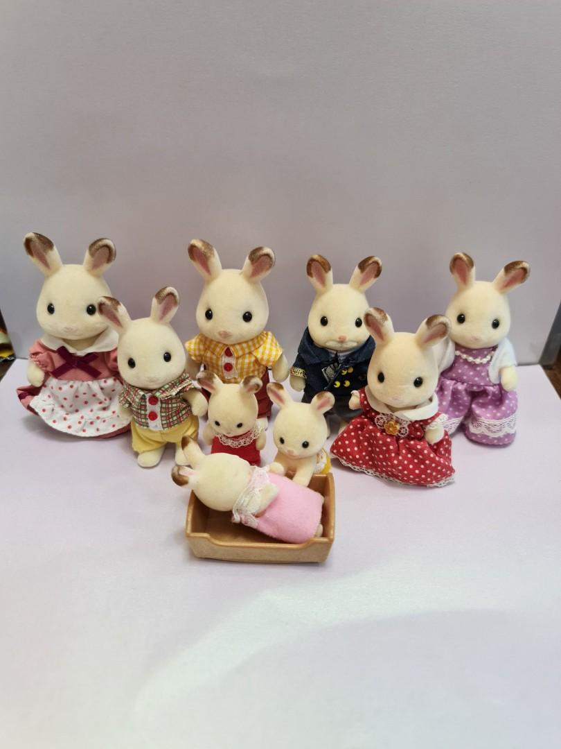 Sylvanian Families Big Rabbit Family with Baby & Grandparent Sets ...