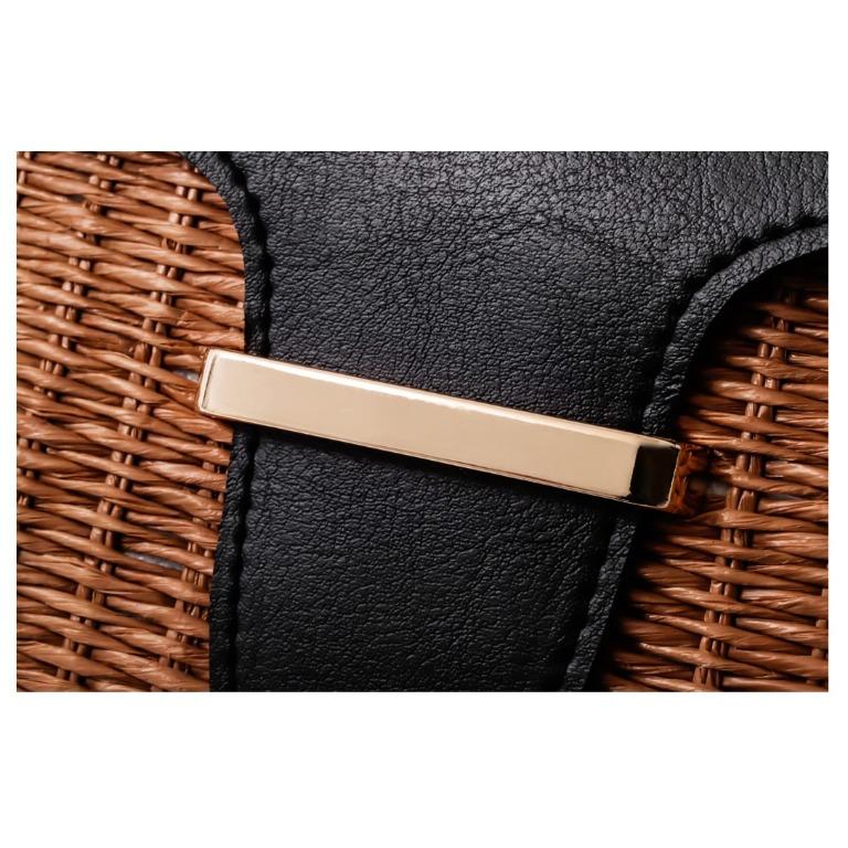THE SCAPE OF GREEN RATTAN STYLE BASKET SHOULDER BAG, Women's Fashion ...