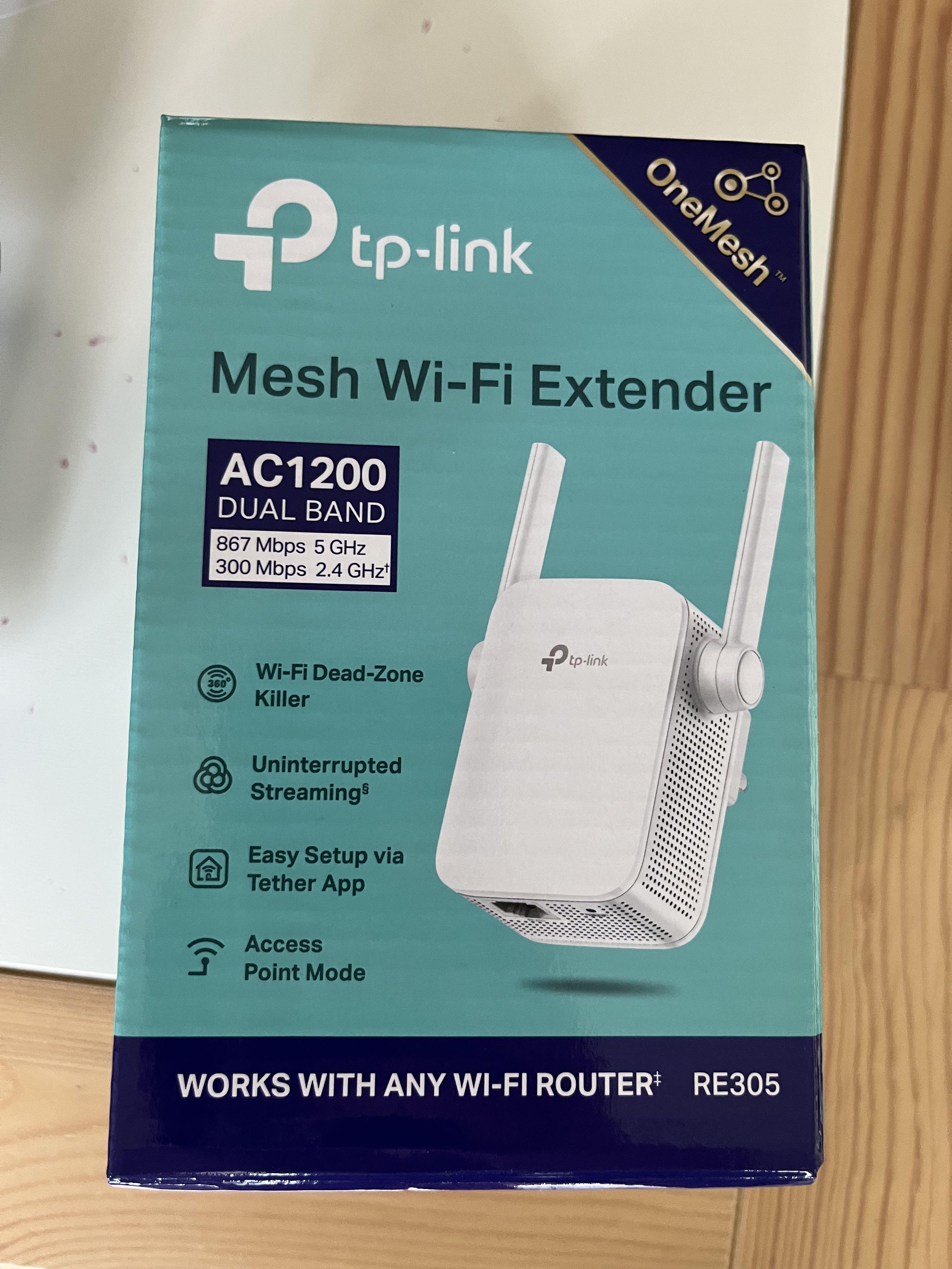 TP link Mesh Wi-Fi extender AC1200, 電腦＆科技, 電腦周邊及配件, Wifi及上網相關產品 - Carousell
