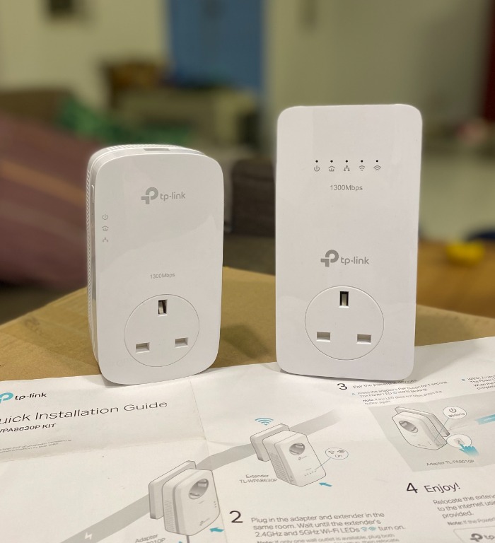 tp-link AV 1300 Mbps Gigaset Wi-Fi Passthrough Powerline Adapter ...