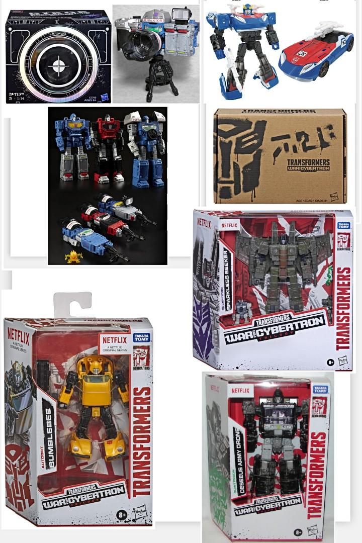 Transformers Netflix Bumblebee, Megatron, Sparkless Seeker, Deseeus ...