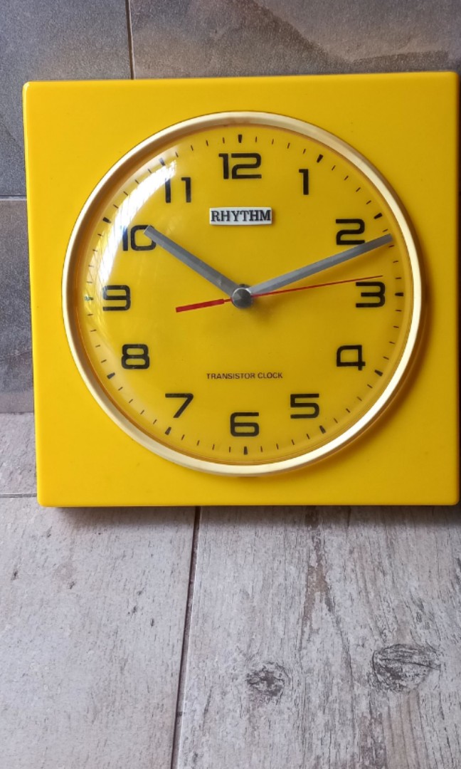 Vintage Clock Rhythm Transistor, Furniture & Home Living, Home Decor ...