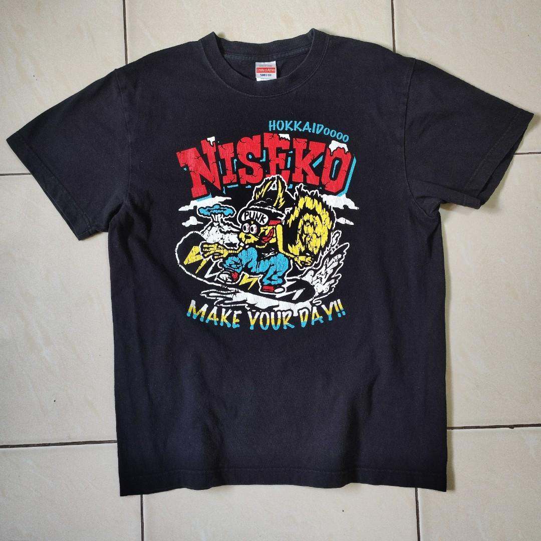 Vintage Hokkaido Niseko Japan Souvenir Tee Shirt, Men's Fashion, Tops ...