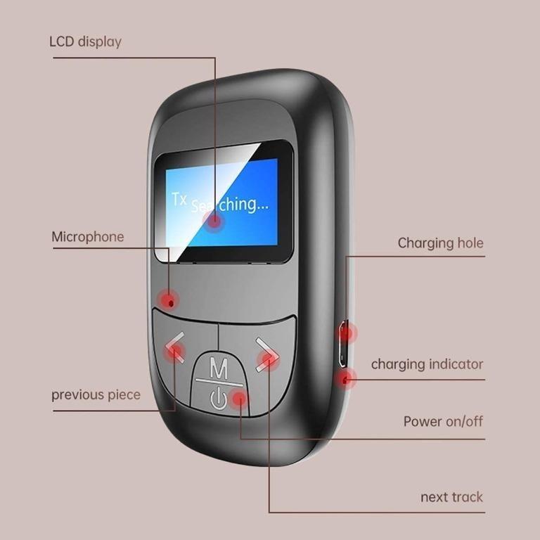 Visible Bluetooth Transmitter and Receiver,3-in-1 Wireless Bluetooth ...