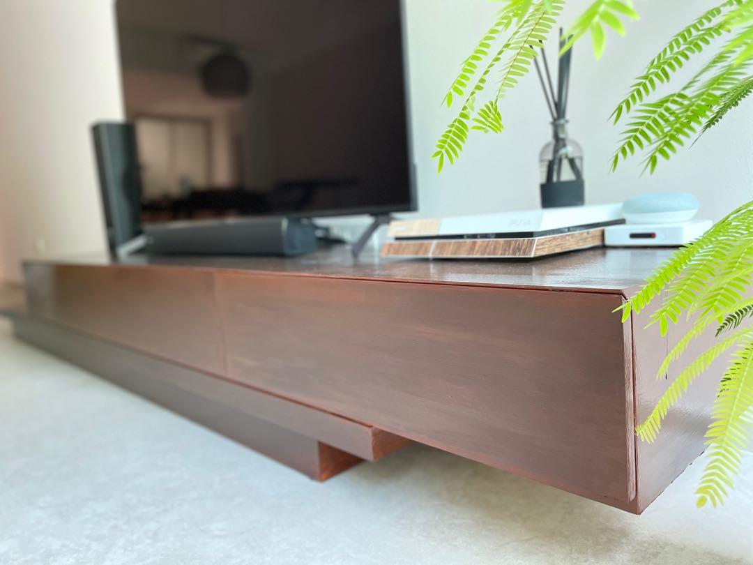 Walnut Colored Japanese-Style TV Console, Furniture & Home Living ...