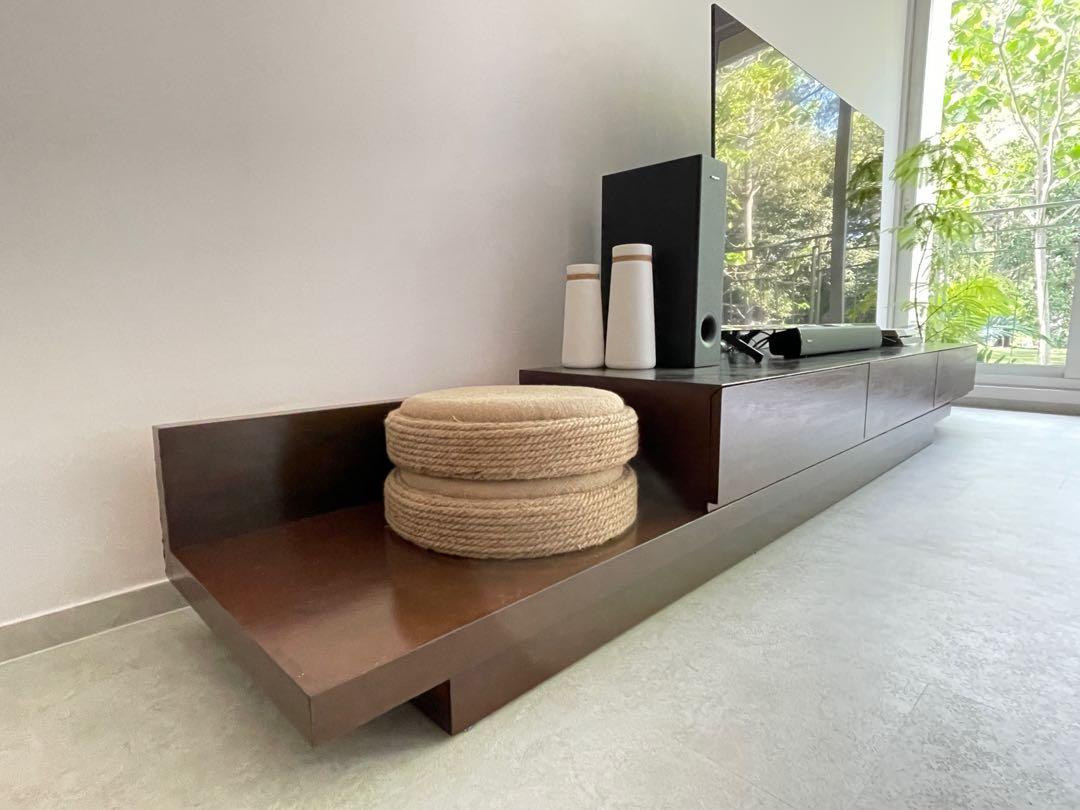 Walnut Colored Japanese-Style TV Console, Furniture & Home Living ...
