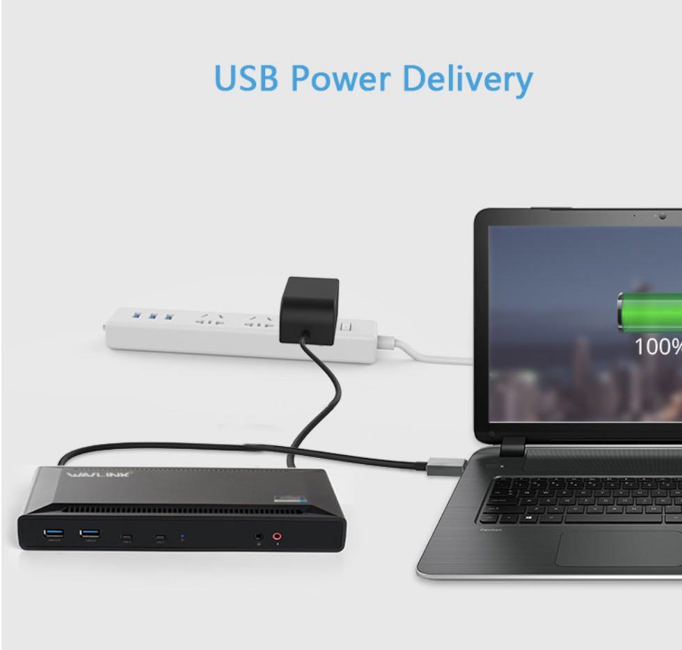 WL-UG69PD2 USB-C Dual 4K Docking Station with Power Delivery, Computers ...