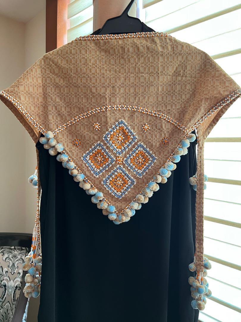 Zarah Juan Bupanda Scarf- Sandstone Brown and Powder Blue, Women's ...