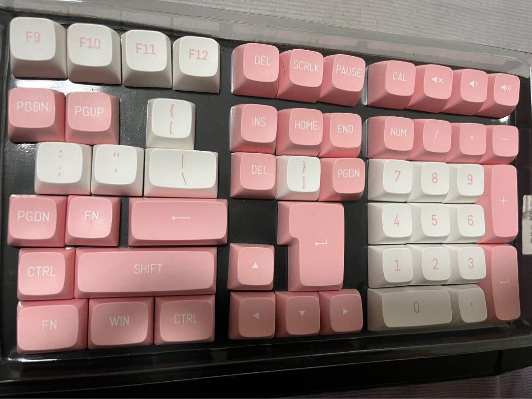 150 Key Keycaps ABS Double Shot MSA Profile Pink, Computers & Tech ...