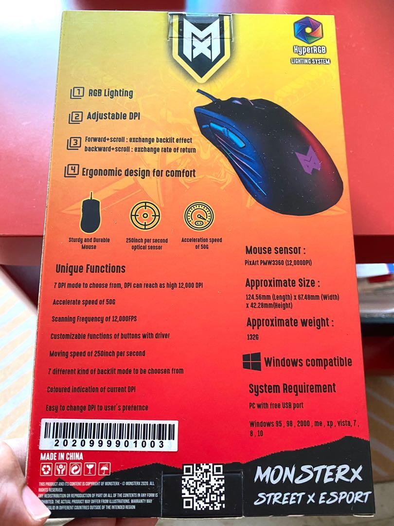 Behemoth Monster x gaming mouse, Computers & Tech, Parts & Accessories ...