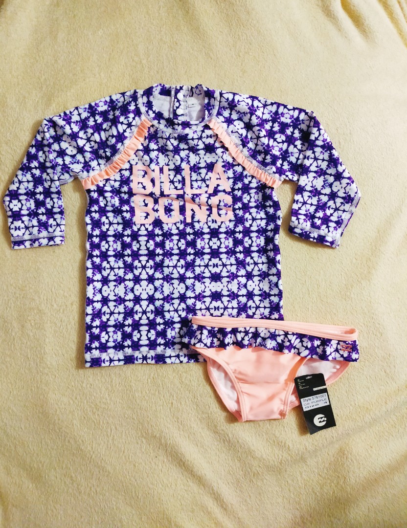 BILLABONG RASHGUARD WITH BOTTOM FOR GIRLS, Babies & Kids, Babies & Kids ...