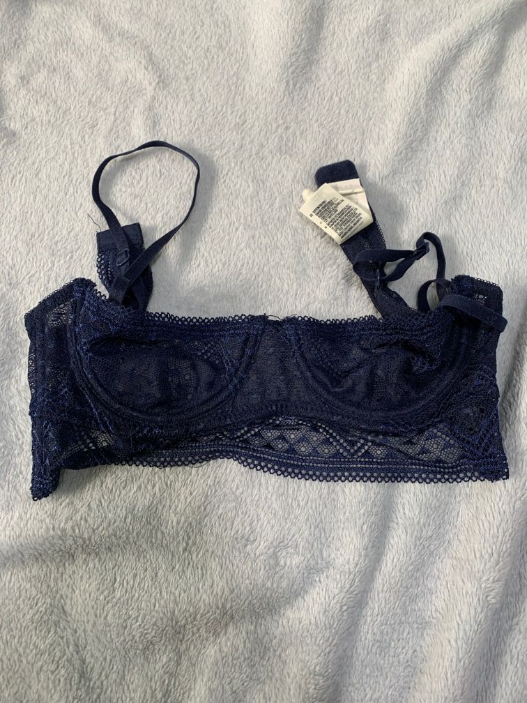 Blue Bralette, Women's Fashion, New Undergarments & Loungewear on Carousell