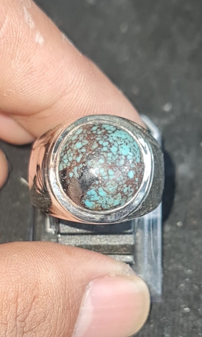 Blue Turquoise ( Firus Biru ) Abit of gold staring to appear in the ...