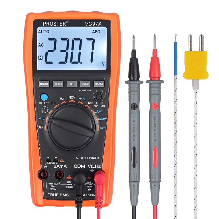 [BNIB] PROSTER (VC97A) Updated Version 3 3/4 Digital Multimeter, LCD ...