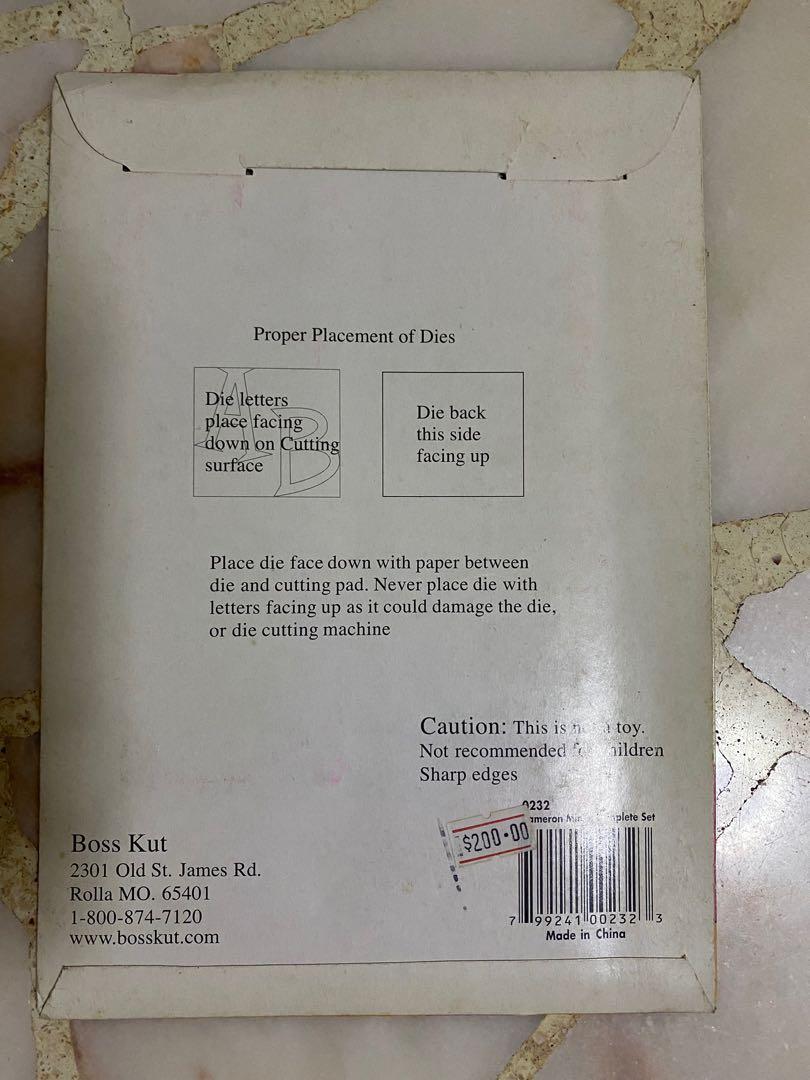 BossKut Alphabet Dies , Hobbies & Toys, Stationery & Craft, Handmade ...