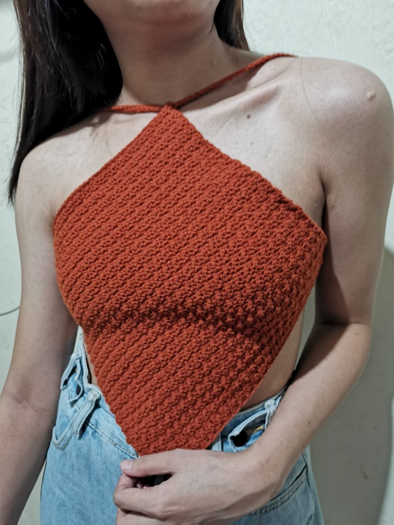 Crochet Diamond Top (on hand), Women's Fashion, Tops, Others Tops on ...
