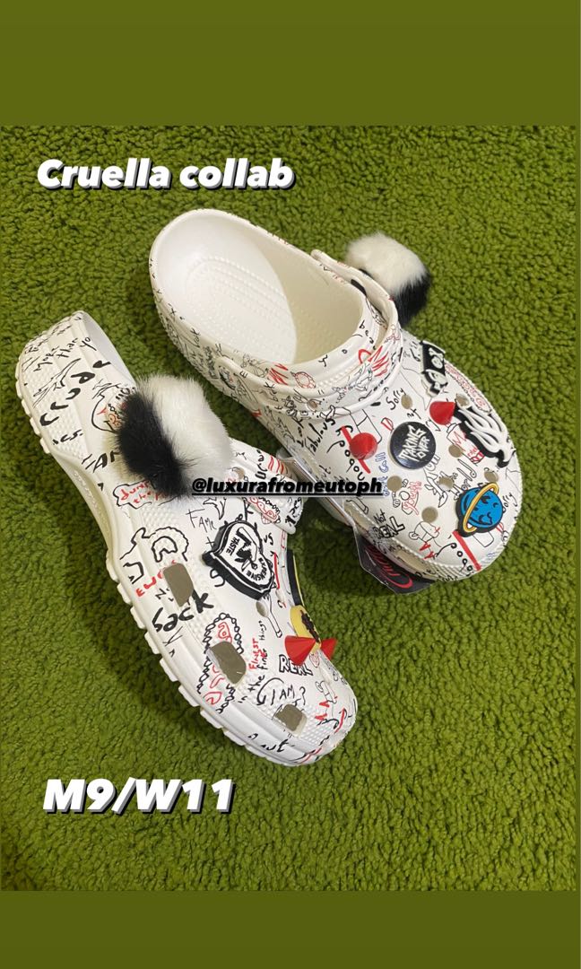 CROCS CRUELLA COLLAB, Women's Fashion, Footwear, Slippers and slides on ...