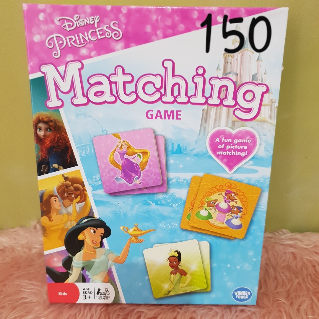 Disney Princess Matching Game, Hobbies & Toys, Toys & Games on Carousell