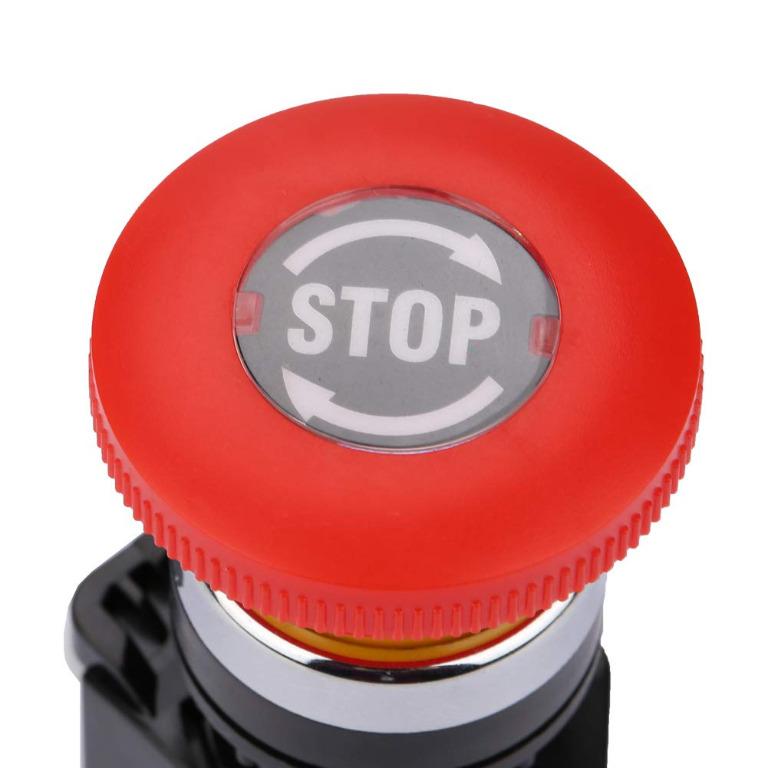 Emergency Button Switch Self Locking Emergency Stop Push Button Switch ...
