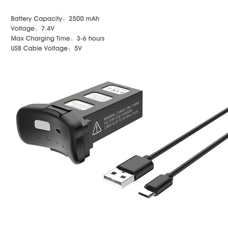 Holy Stone HS100 Drone's Modular Battery 7.4V 2500mAh Li-ion Batterys ...