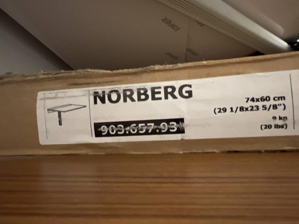 IKEA Norberg (brand new/unopened), Furniture & Home Living, Furniture ...