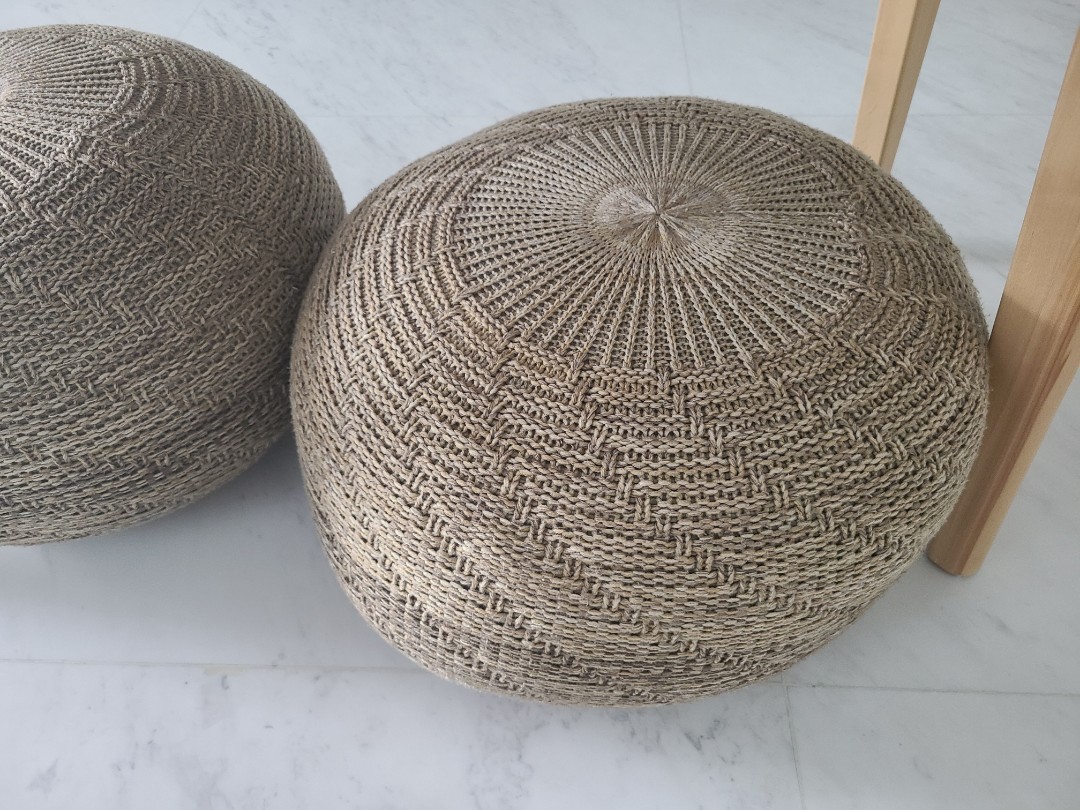 Ikea Sandared pouffe smaller one, Furniture & Home Living, Furniture ...