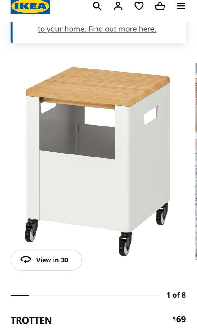 IKEA Trotten storage unit on castors, Furniture & Home Living ...