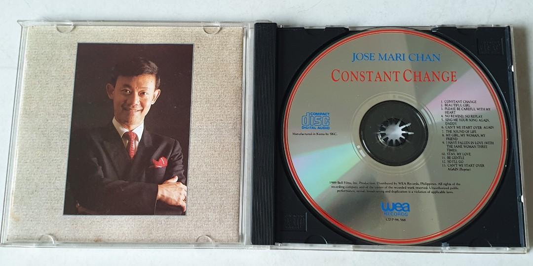 Jose Mari Chan ~ Constant Change ( Manufactured In Korea by SKC ) CD ...