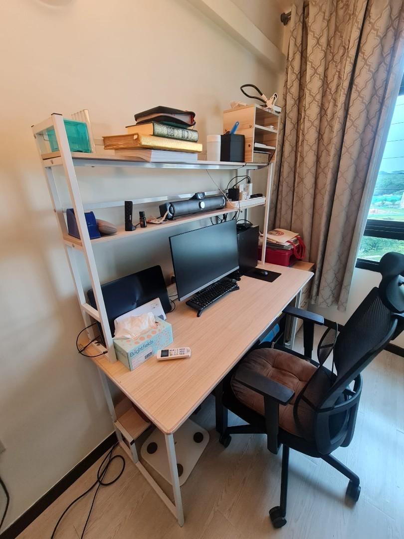 Large Study table - 1.4m, Furniture & Home Living, Furniture, Tables ...