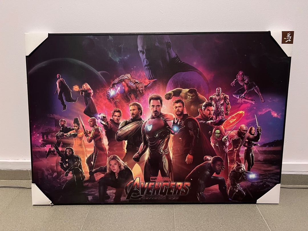 Marvel Avengers Infinity War Poster, Furniture & Home Living, Home ...