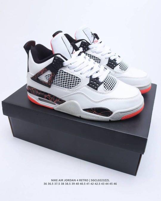 Nike Air Jordan 4 Retro PSG AJ4 Men's and Women's basketball shoes, 他的 ...