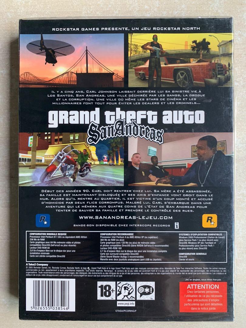 PC Game DVD - Grand Theft Auto San Andreas, Video Gaming, Video Games ...