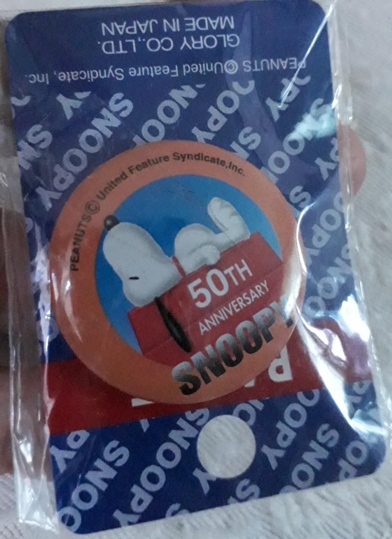 Peanuts Snoopy 50th Anniversary Commemorative Badge, Hobbies & Toys ...