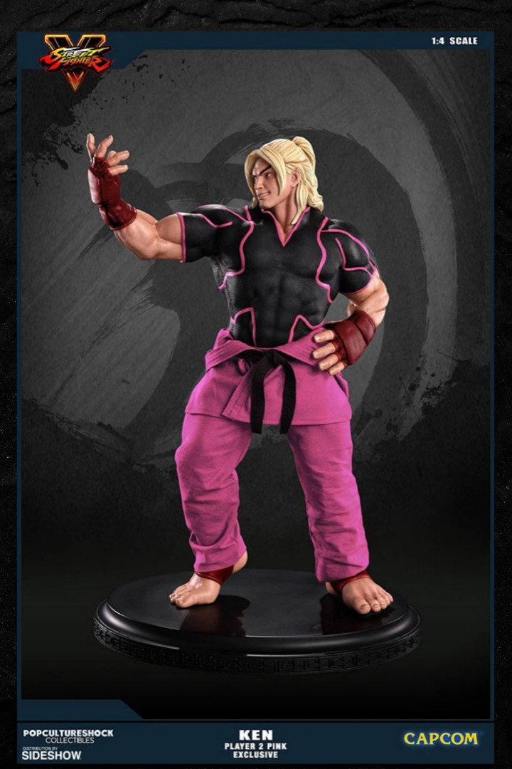 Pop Culture Shock Ken Master 1/4 Exclusive (Pink) Scale Statue Sideshow ...
